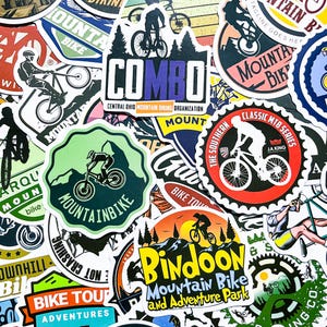 50pcs Cycling Stickers for Mountain Bikers, Adventure Bike Decals ...