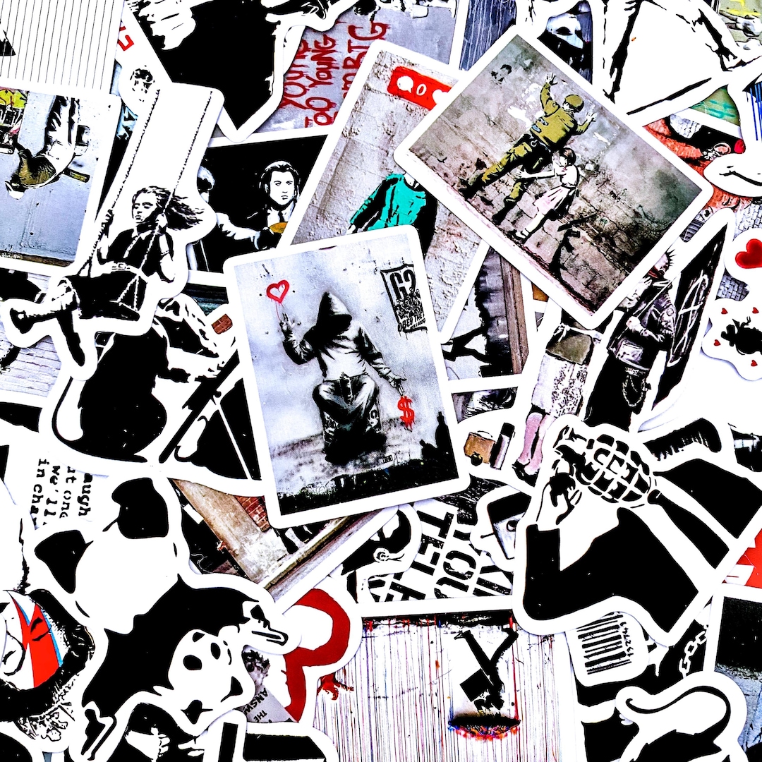50PCS Banksy Graffiti Art Stickers, Political Street Stickers, Thought ...