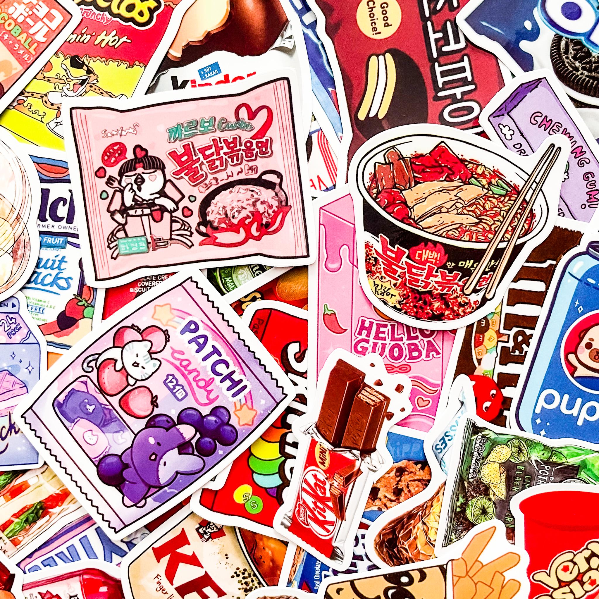 50PCS Classic Treat Stickers, Junk Food Stickers, Popular Drink ...