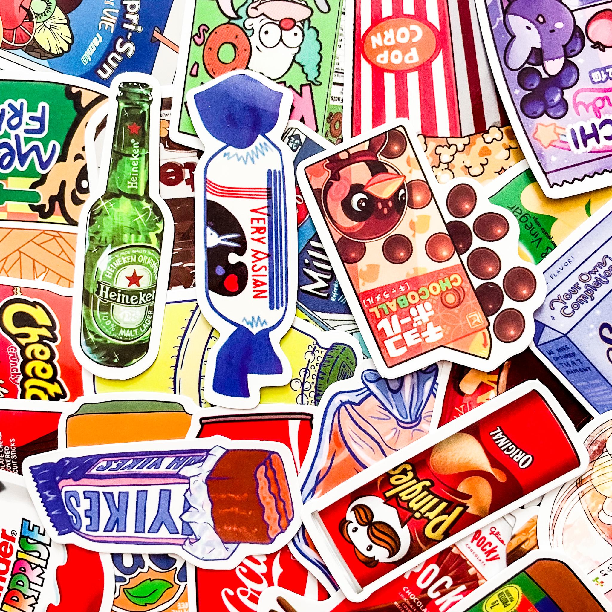 50PCS Classic Treat Stickers, Junk Food Stickers, Popular Drink ...