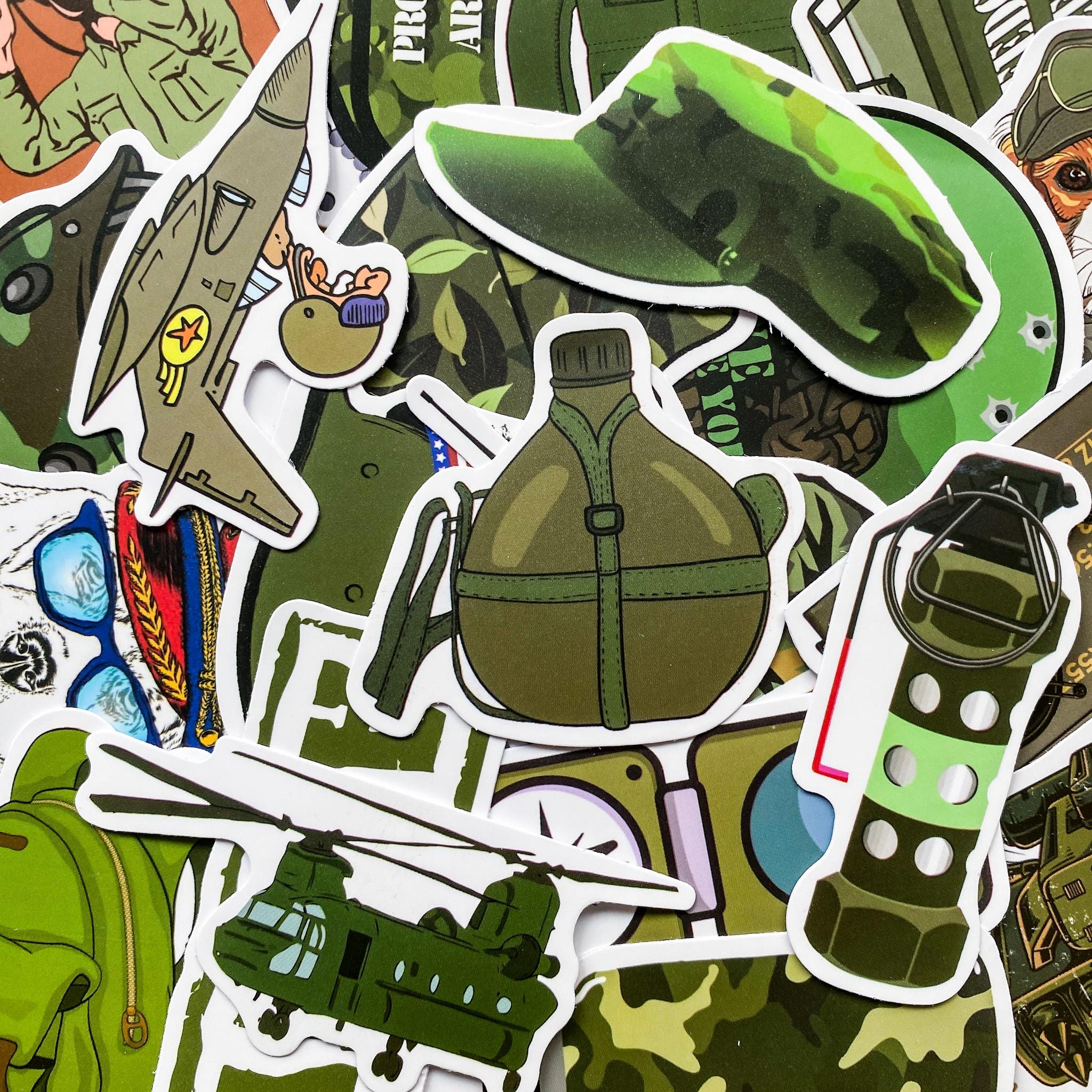 100pcs Tactical Military Stickers Pack, Vinyl Army Stickers, Patriotic ...