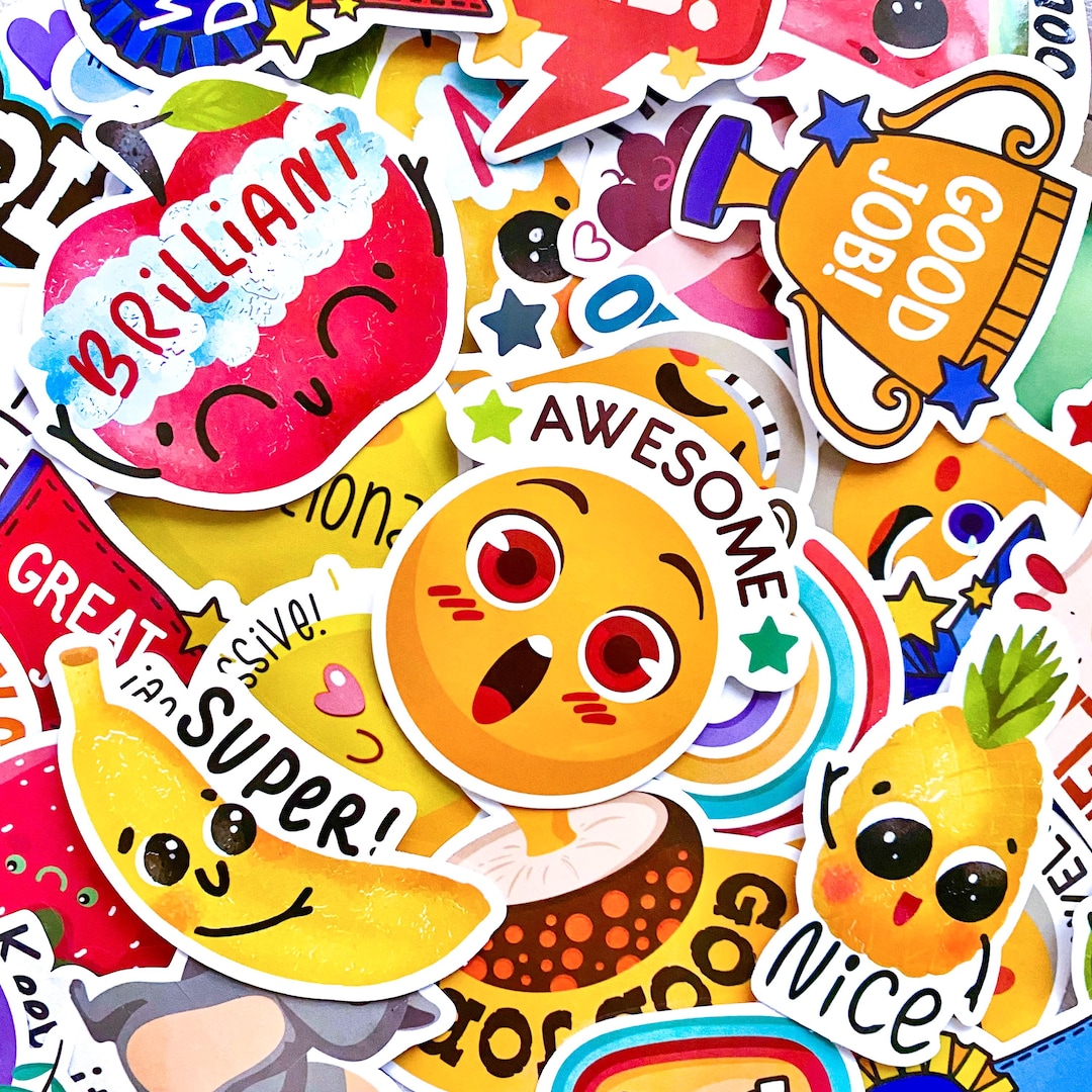 50PCS Student Reward Stickers, Positive Affirmation Stickers, Cheerful ...