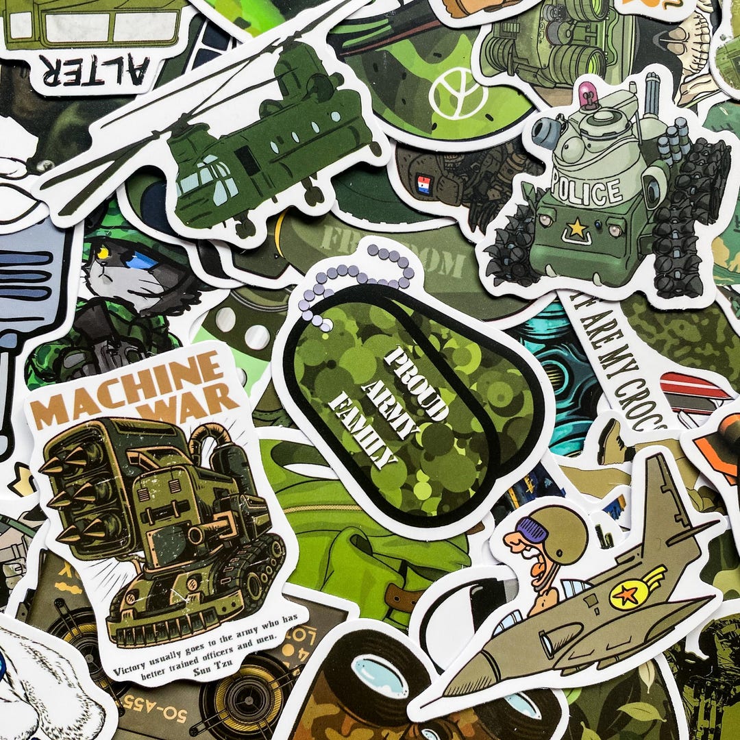 100pcs Tactical Military Stickers Pack, Vinyl Army Stickers, Patriotic ...