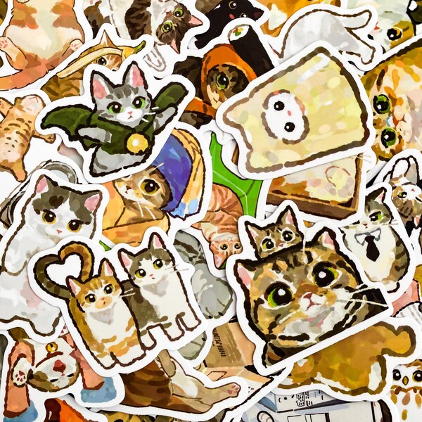 Gatos stickers - Etsy México