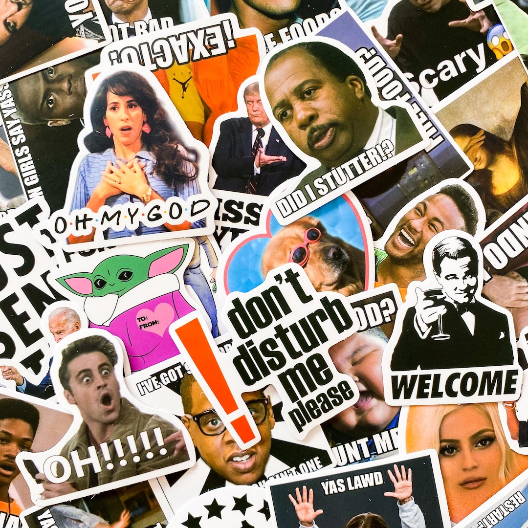100pcs Funny Meme Stickers, Waterproof Meme Sticker Pack, Humor ...
