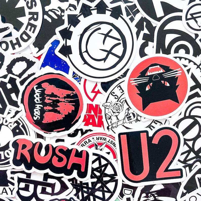100PCS Punk & Rock Music Stickers, Retro Band Stickers, Classic Art ...