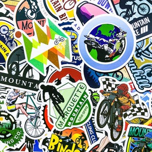 50pcs Cycling Stickers for Mountain Bikers, Adventure Bike Decals ...