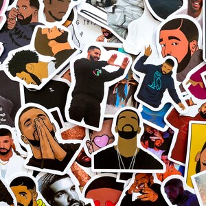 100 Random Rap Legend Drak Stickers, Hip-hop Aesthetic Stickers for Rap ...