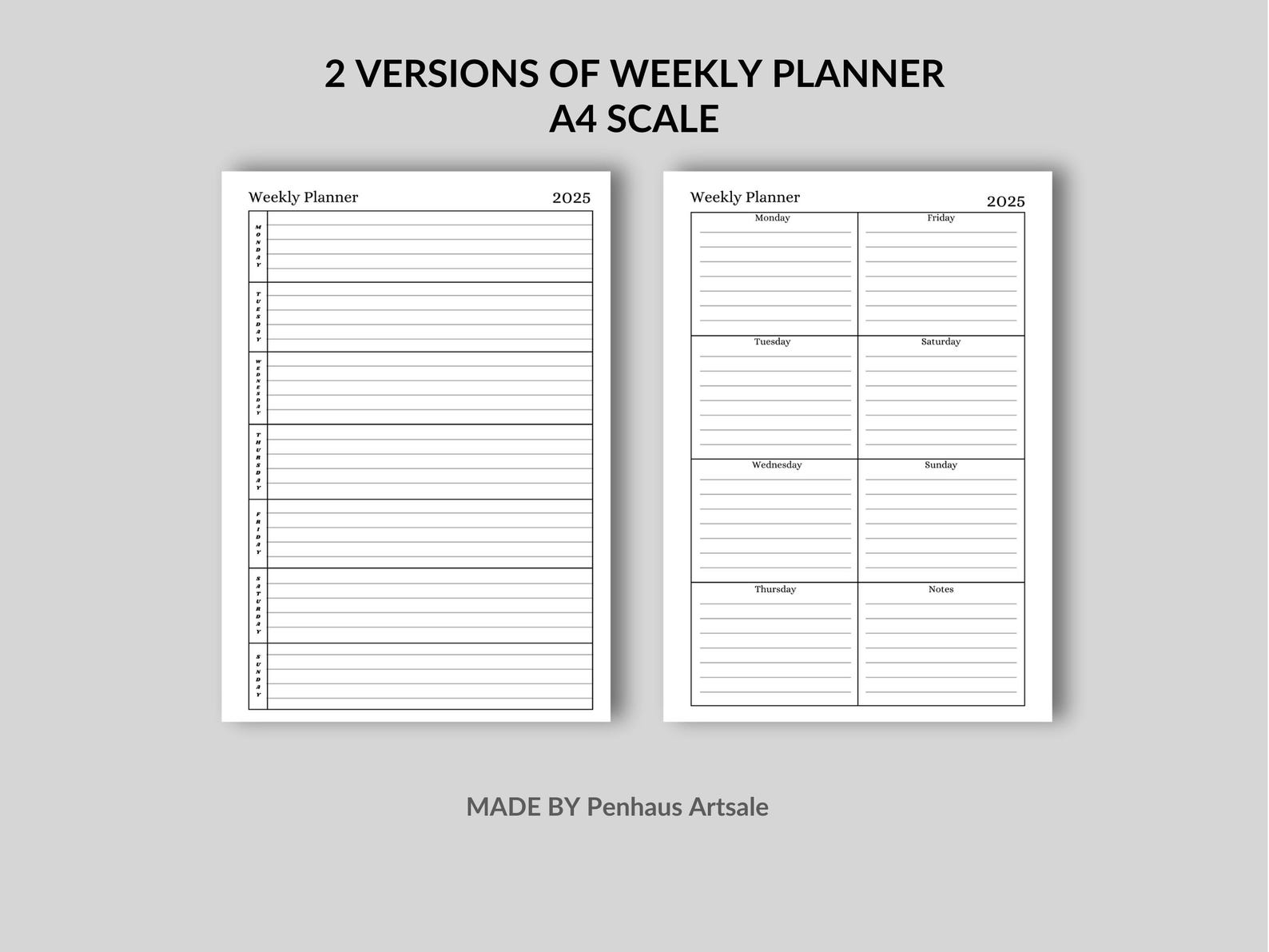 Printable Planners 2025 Bundle Yearly Planner Dated Monthly Planner 3 ...