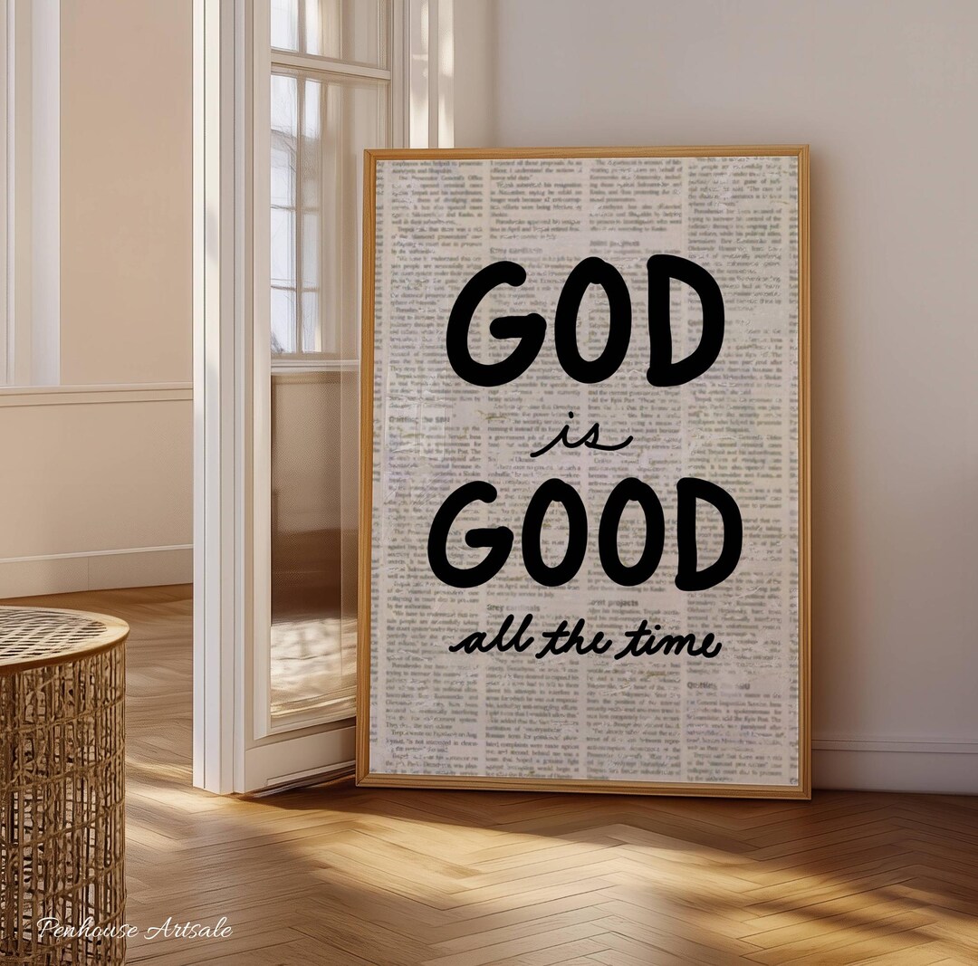 God is Good Christian Aesthetic Posters, Printable Bible Faith Home ...