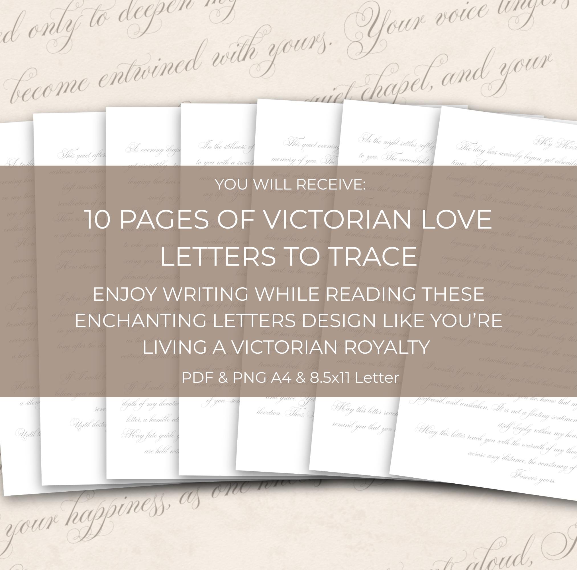 Elegant and Decorative Cursive Writing Workbook: Stylish Victorian ...