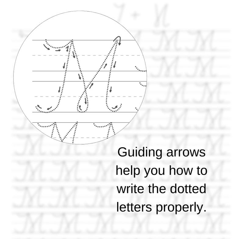 Cursive Writing Practice Workbook for Beginners, Printable Handwriting ...