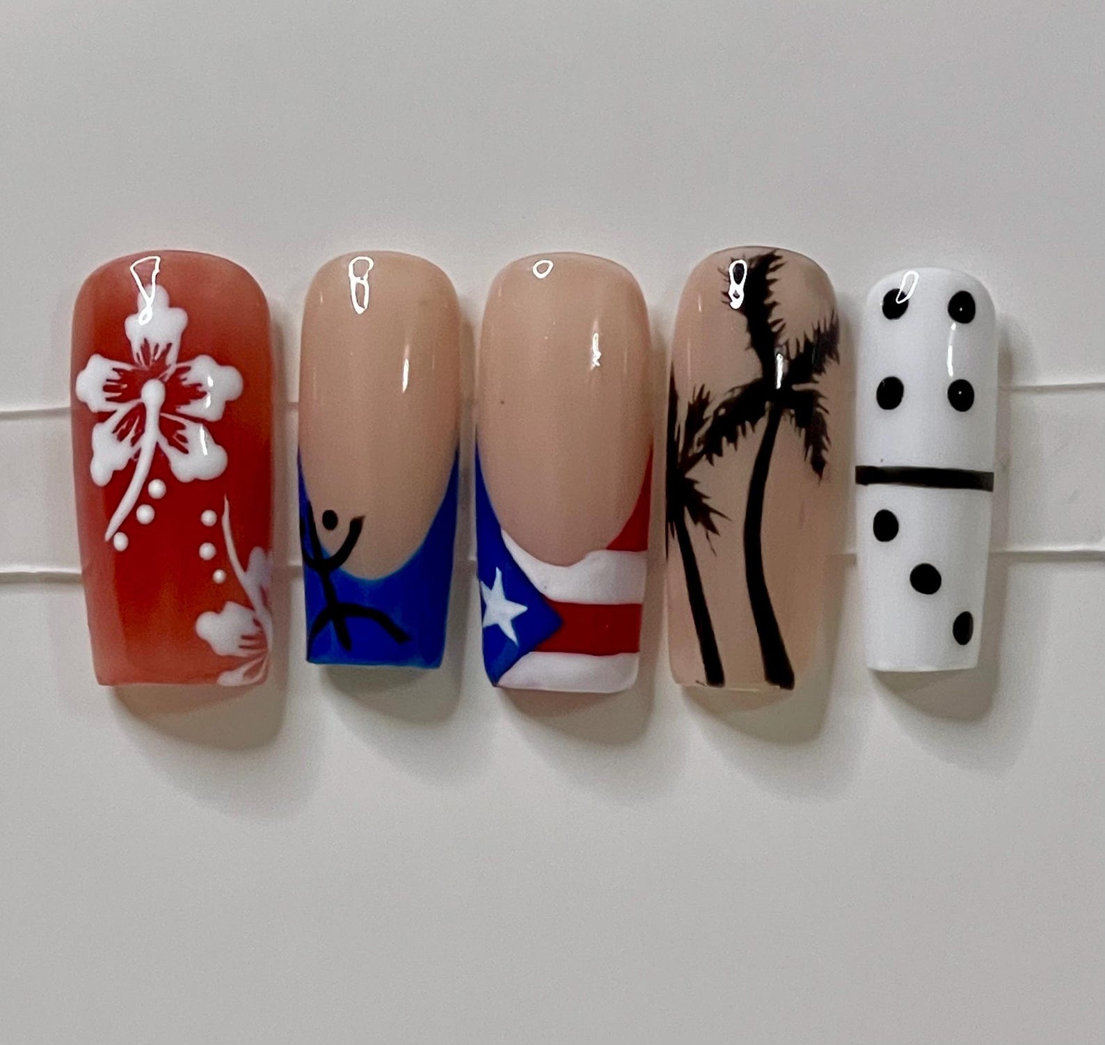 Puerto Rico Press on Nails Puerto Rican Day Parade - Etsy