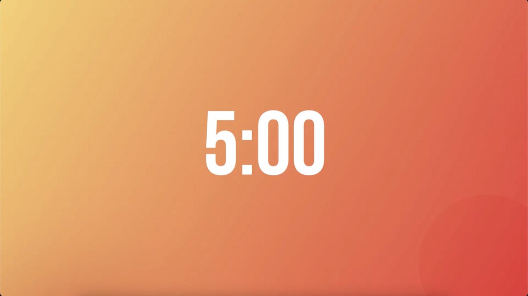 5-minute Countdown Video Timer Sunset Orange (animated Background ...