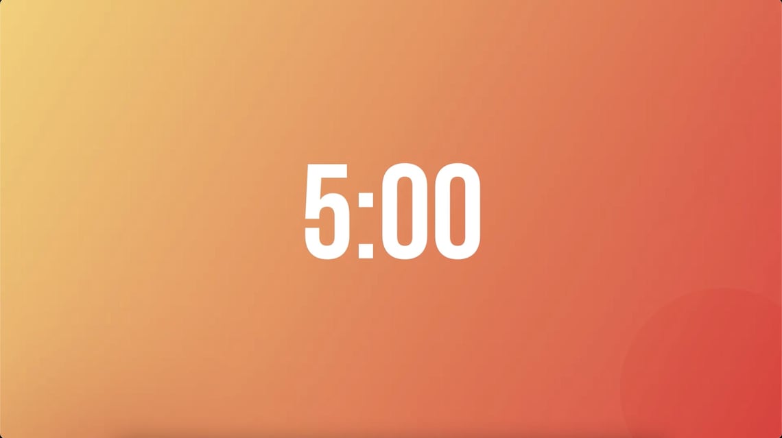 5-minute Countdown Video Timer Sunset Orange (animated Background ...