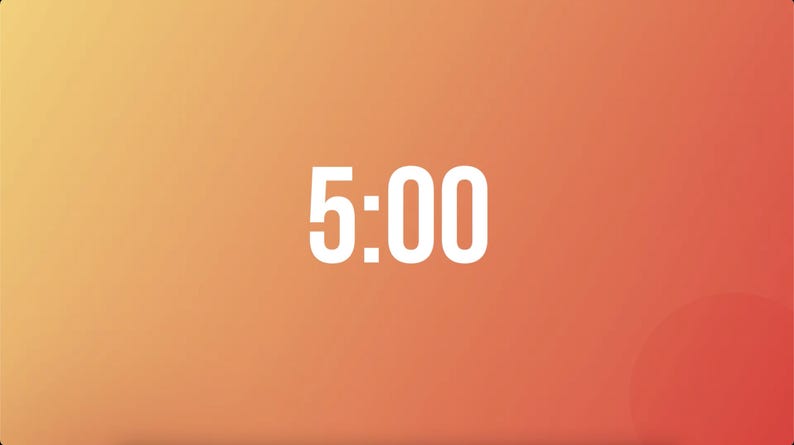 5-minute Countdown Video Timer Sunset Orange (animated Background ...