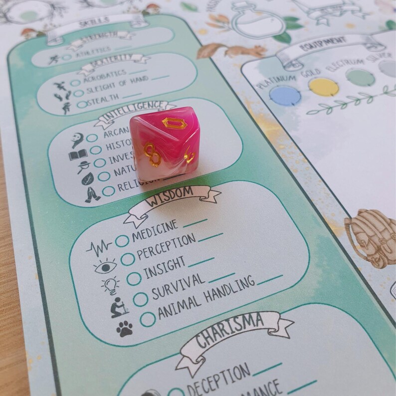 Character Sheet Dnd 5e - Druid - Digital Download - Colorful, TTRPG ...