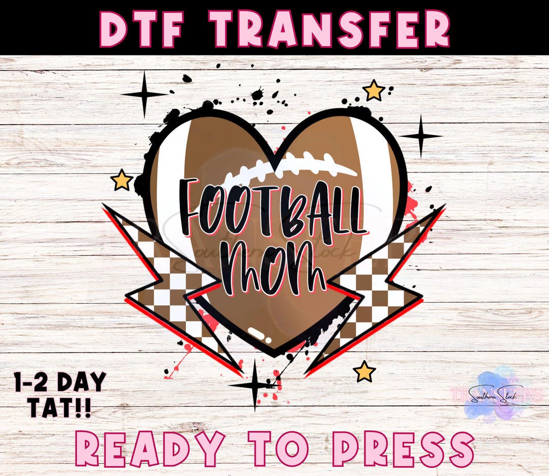 Football DTF Transfers Ready to Print, Personalized DTF Transfers, High ...