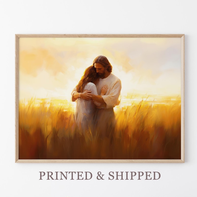 Jesus Hugging Woman Wall Art - Etsy