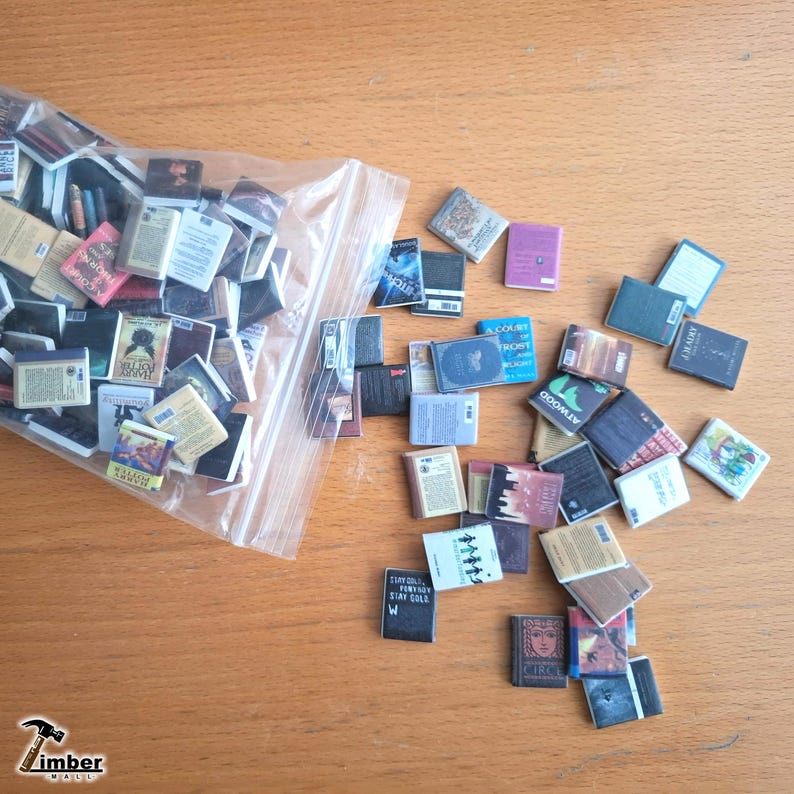 Sleek Anxiety Relief Mini Bookcase Miniature Model Bookshelves Book ...