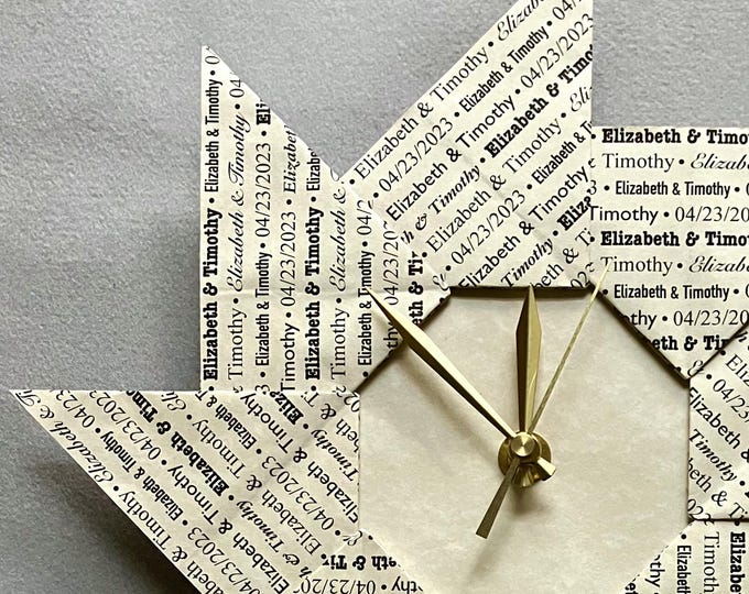White Origami Wall Clock - SOLA - Etsy