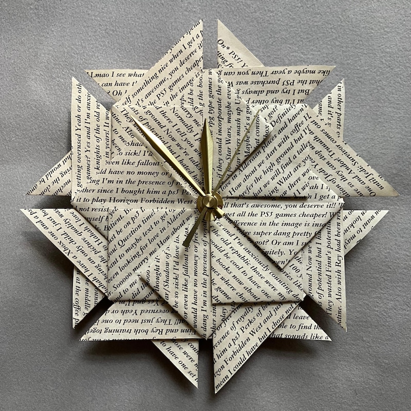 Paper Clock - Etsy