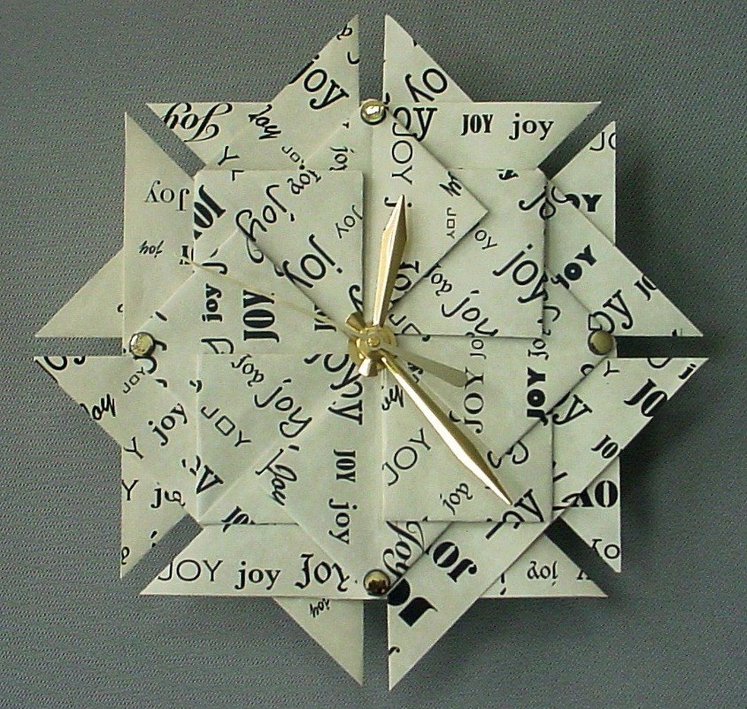 1st Wedding Anniversary Gift for Her - JOY Clock - Large - Black Type ...