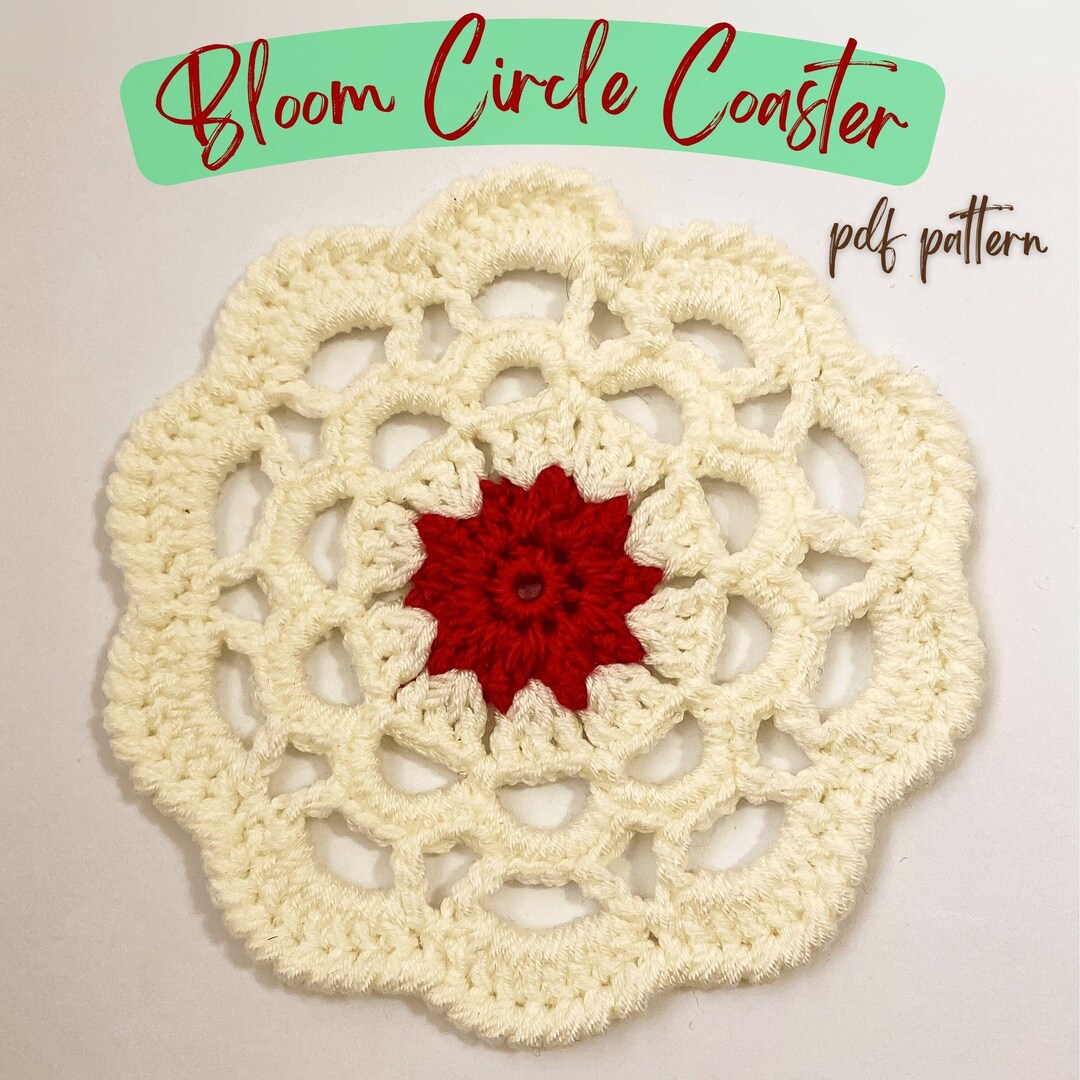 Easy Circle Coaster Crochet Pattern, Beginner Friendly Coaster Crochet ...