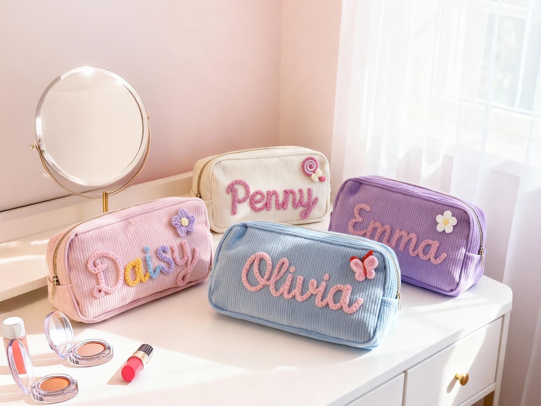Custom Yarn Name Pouch for Makeup:smile-worthy Organization,birthday ...