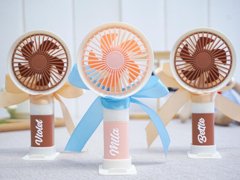 Personalized Rechargeable Handheld Fan – Custom Name, Birthday/wedding ...
