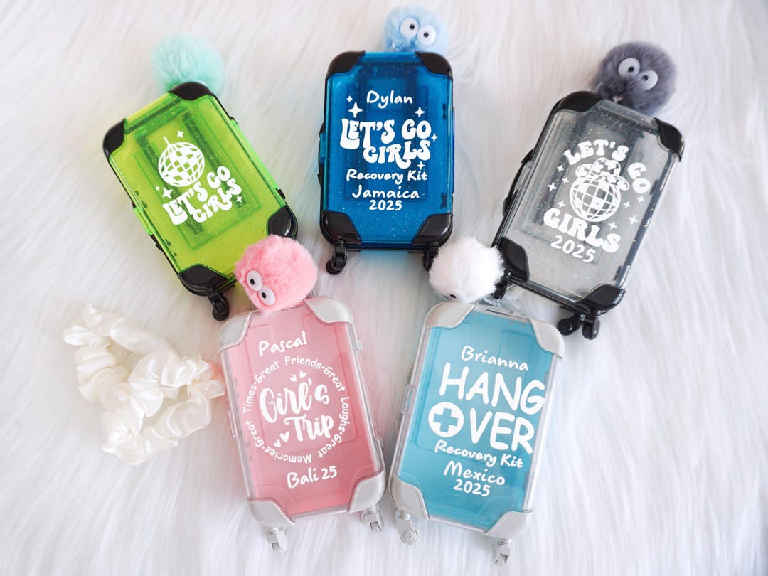 Mini Suitcase Hangover Kit,bachelorette Weekend Gift Idea,girls Trip ...