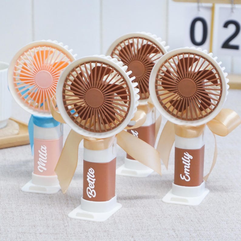 Personalized Rechargeable Handheld Fan – Custom Name, Birthday/wedding ...