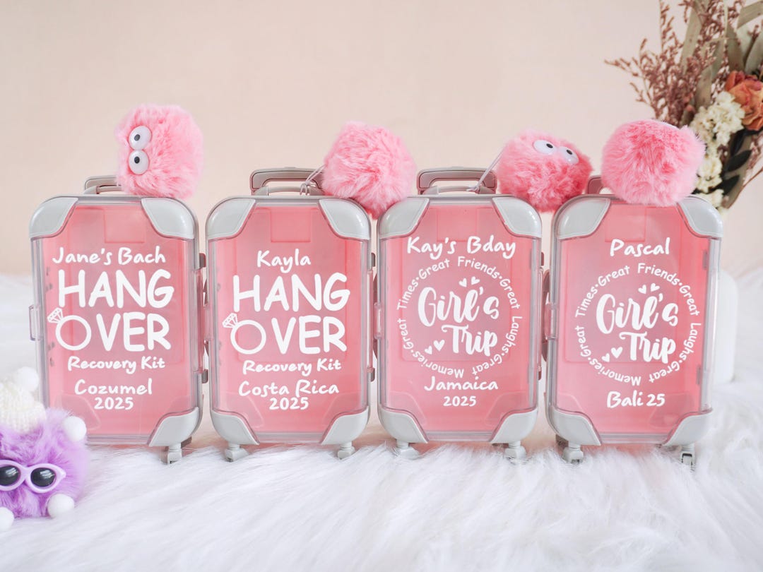 Mini Suitcase Hangover Kit,bachelorette Weekend Gift Idea,girls Trip ...