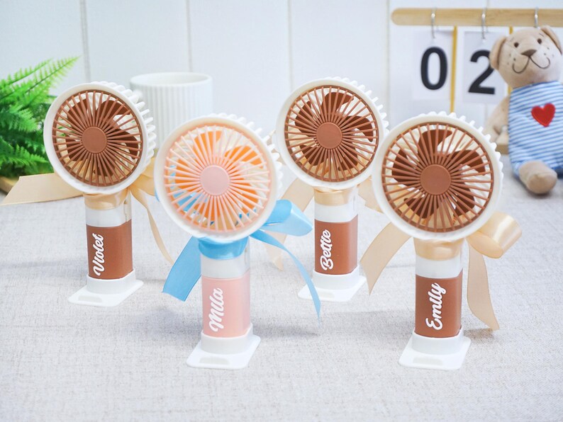 Personalized Rechargeable Handheld Fan – Custom Name, Birthday/wedding ...