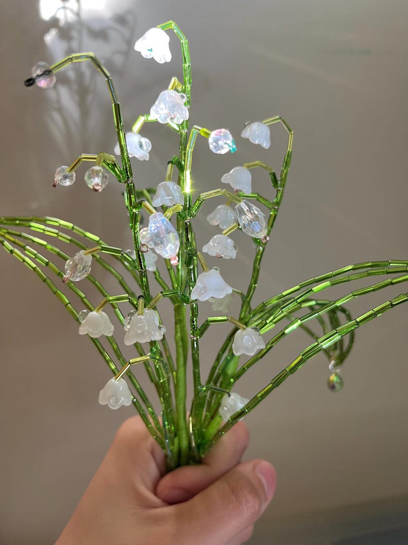 Beaded Lily of the Valley Flower Stems, Plant Decor, Flower Bouquet ...