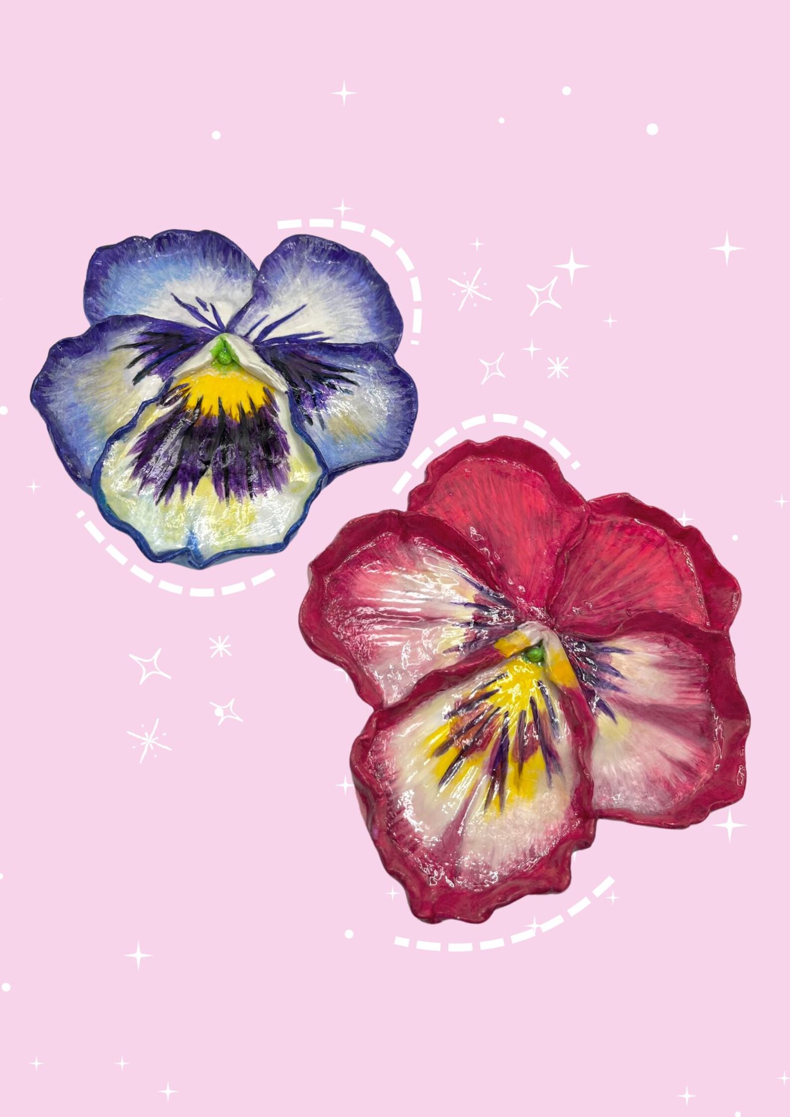 Jewelry Trinket Dish, Pansie Jewelry Trinket Dish, Pansie Flower, Cute ...