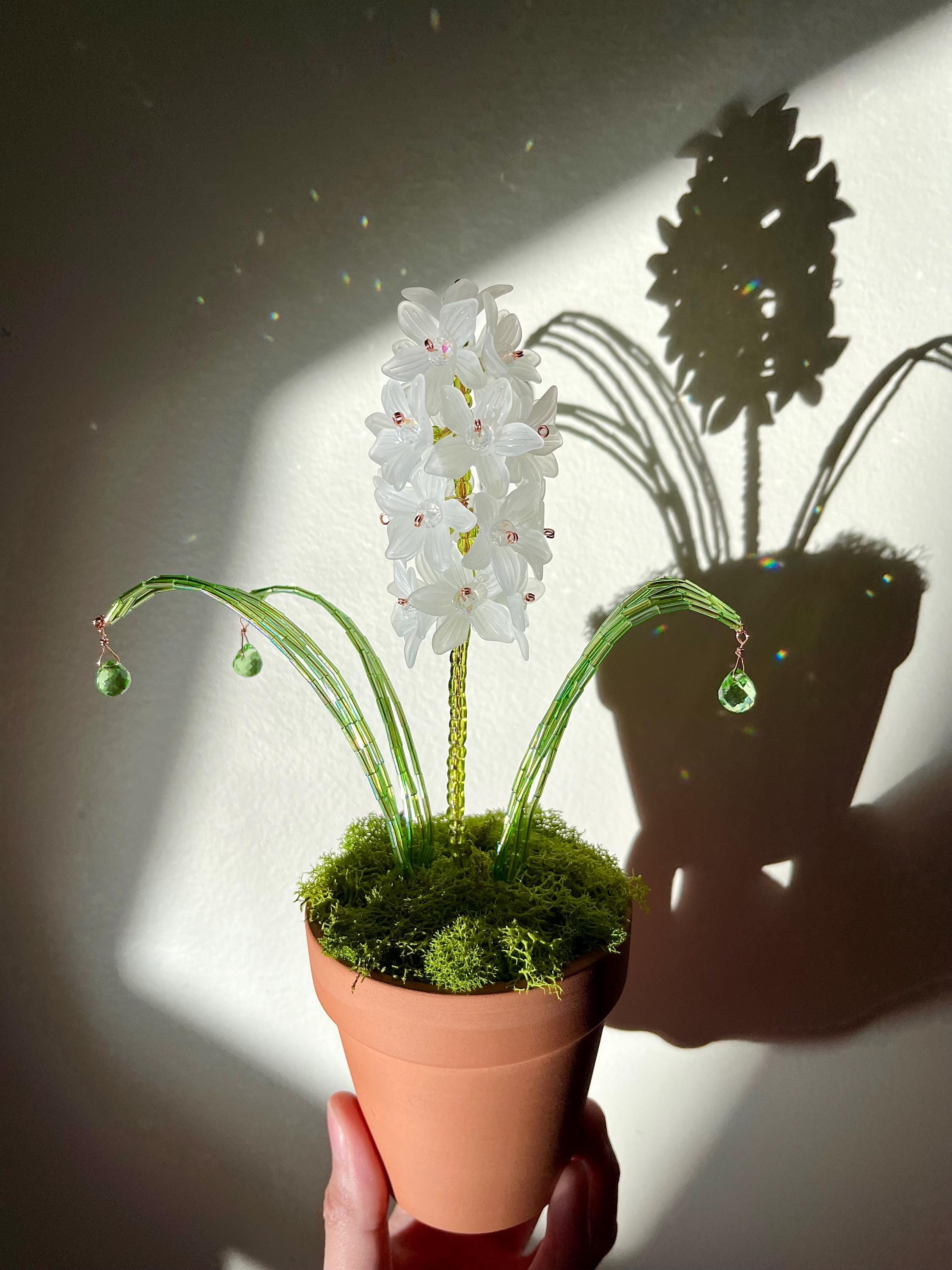 Beaded Hyacinth Plant, Plant Decor, Bouquet, Beaded Plant, Beaded ...