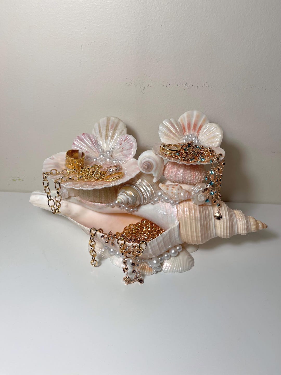 Seashell Jewelry Holder, Jewelry Display, Ocean Aesthetic, Beach ...