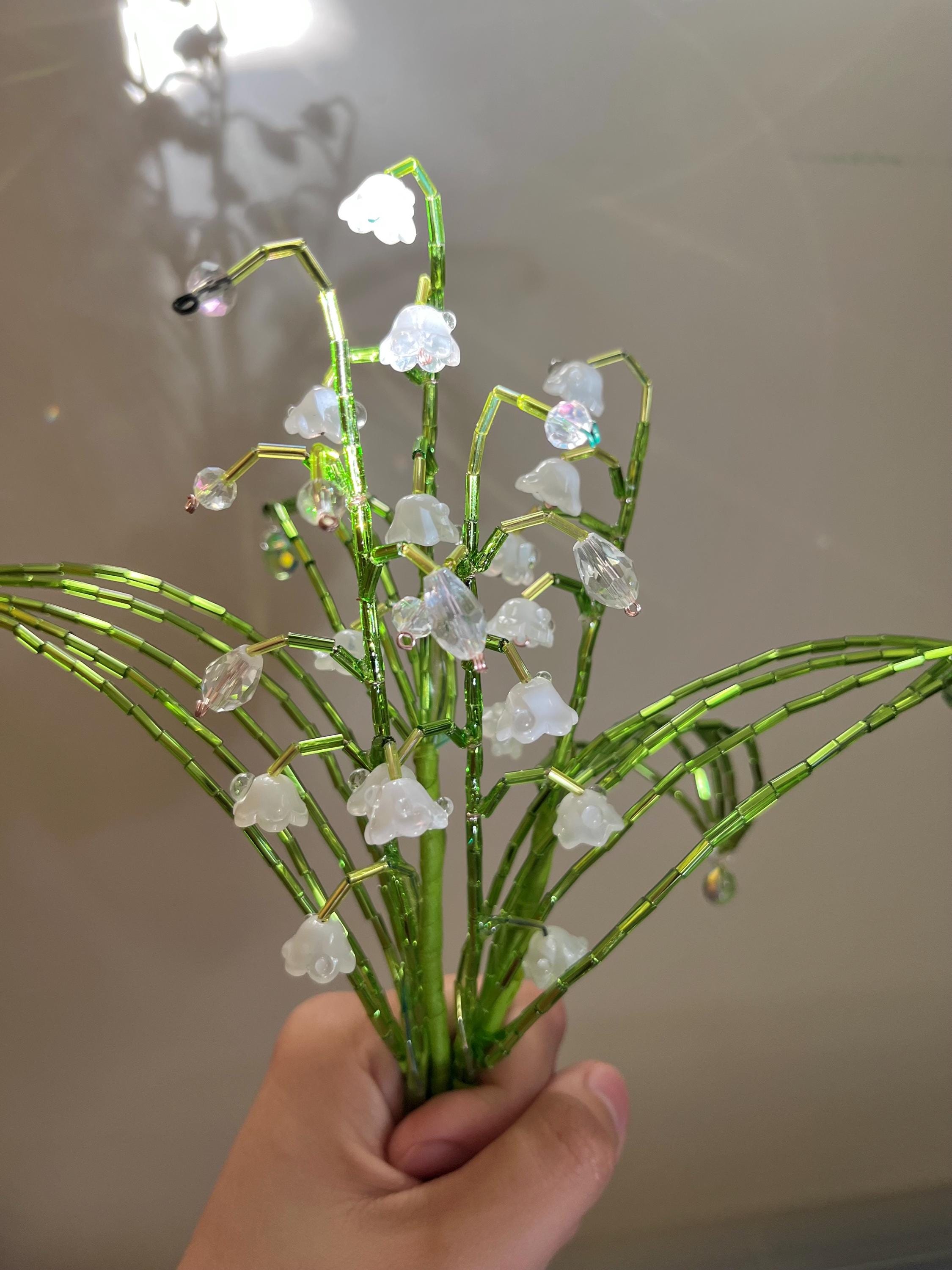Beaded Lily of the Valley Flower Stems, Plant Decor, Flower Bouquet ...