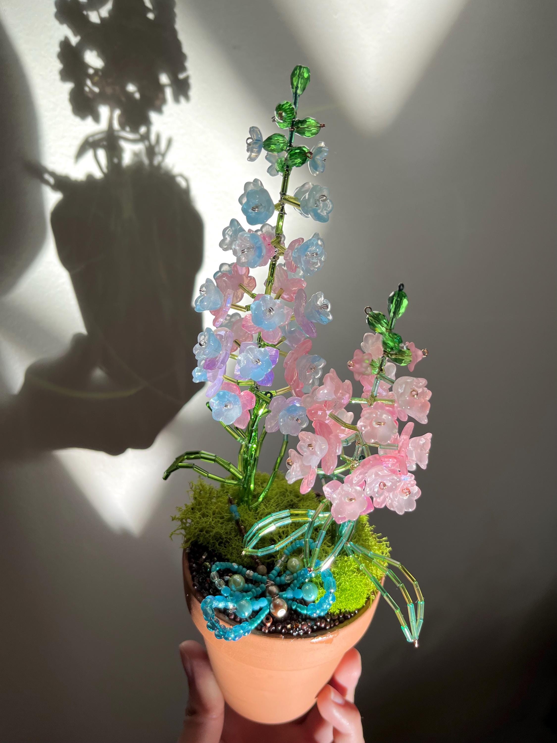 Beaded Snapdragon Flowers, Plant Decor, Bouquet, Beaded Flowers, Beaded ...