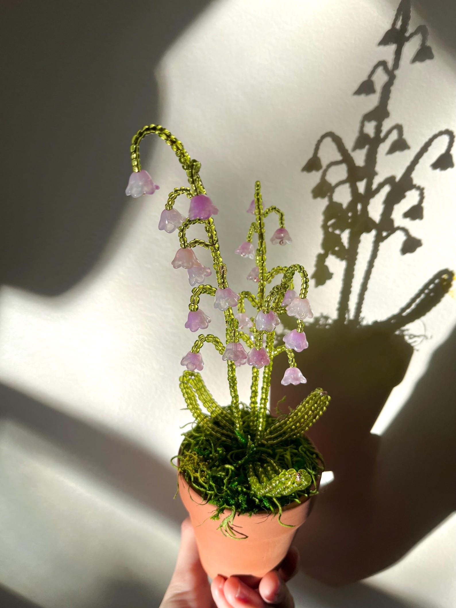 Beaded Lily Flower, Plant Decor, Beaded Purple Flower, Bouquet - Etsy