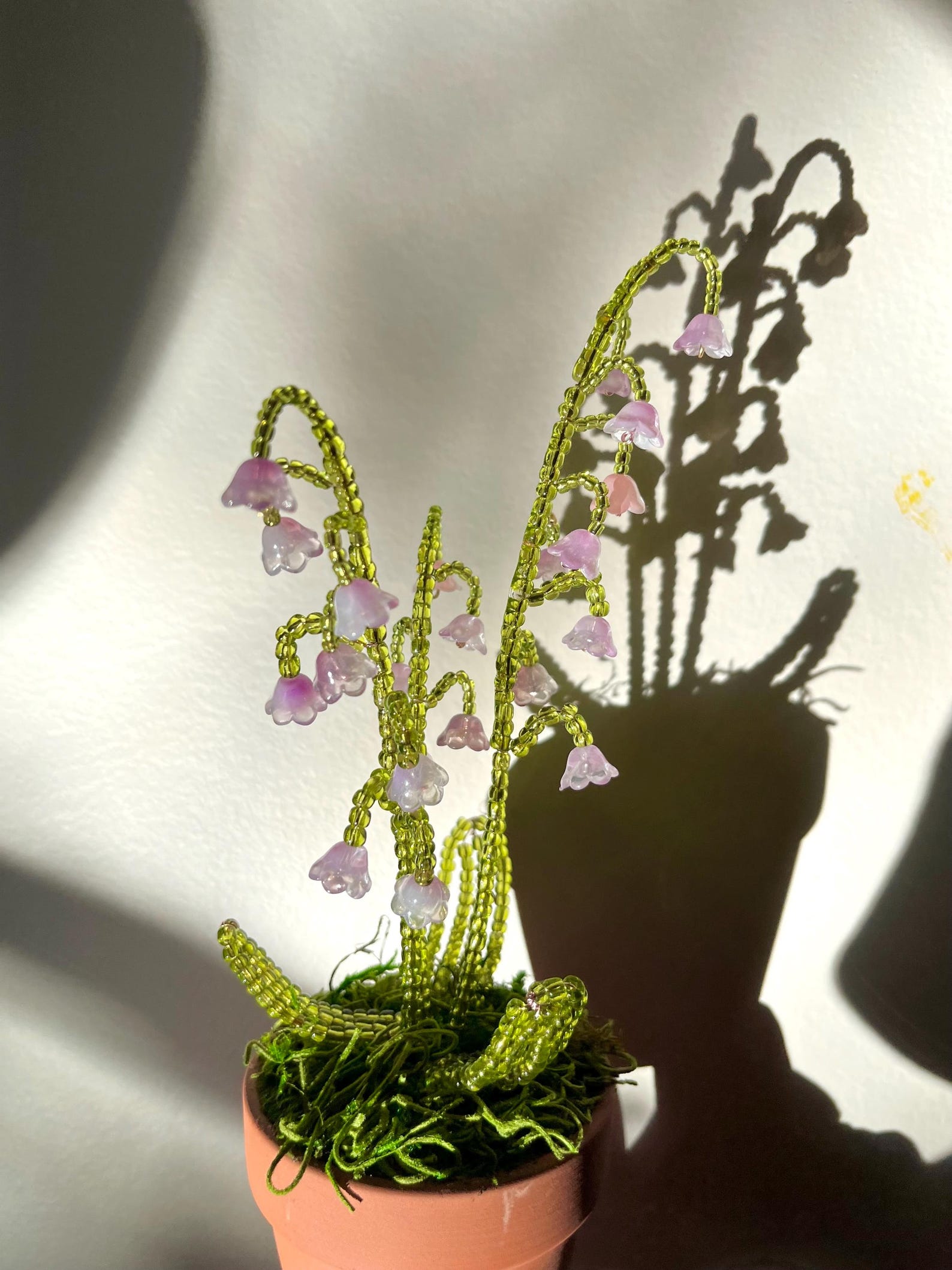 Beaded Lily Flower, Plant Decor, Beaded Purple Flower, Bouquet - Etsy
