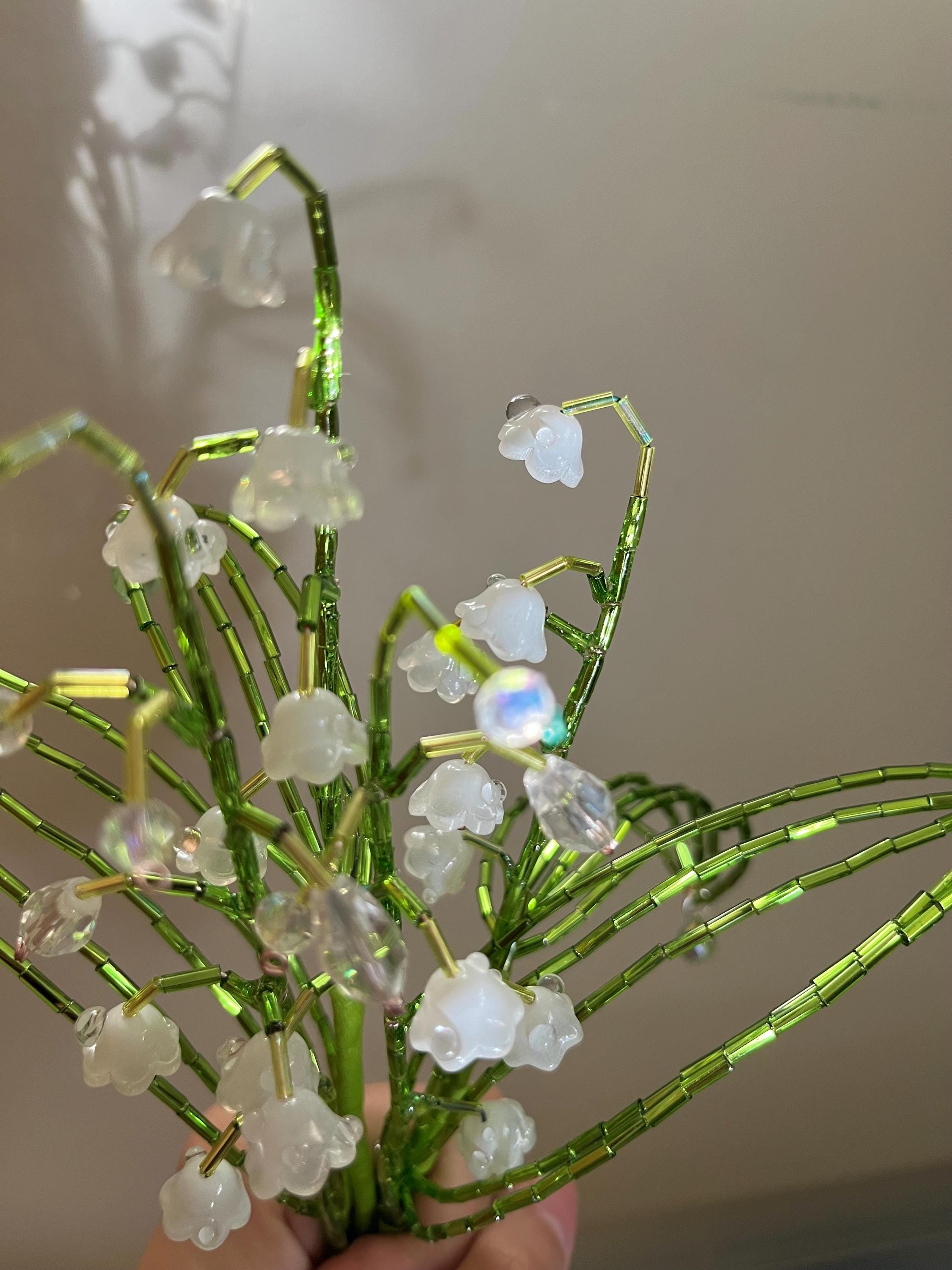 Beaded Lily of the Valley Flower Stems, Plant Decor, Flower Bouquet ...