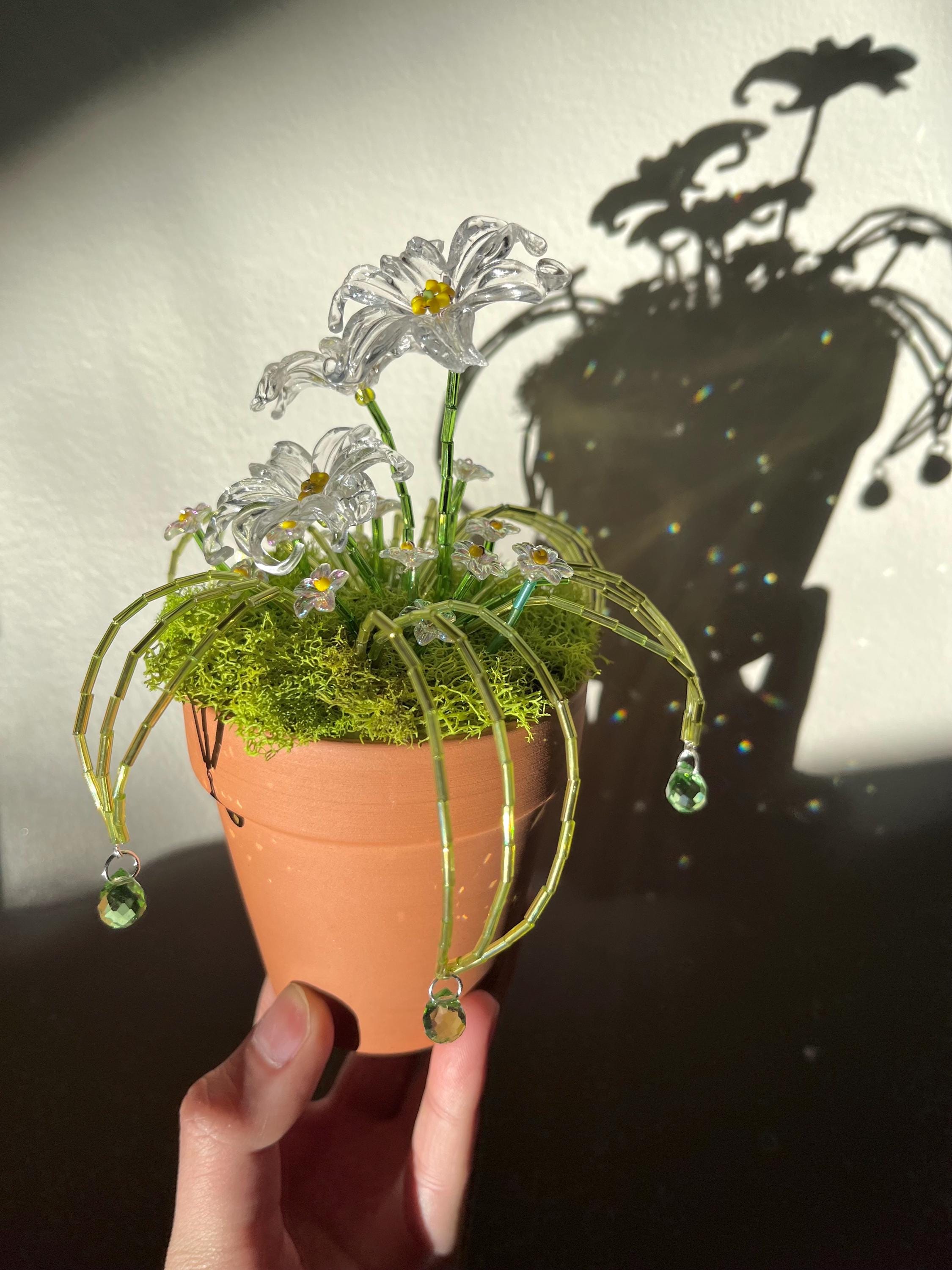 Beaded Skeleton Flowers, Plant Decor, Bouquet, Beaded Flowers, Beaded ...