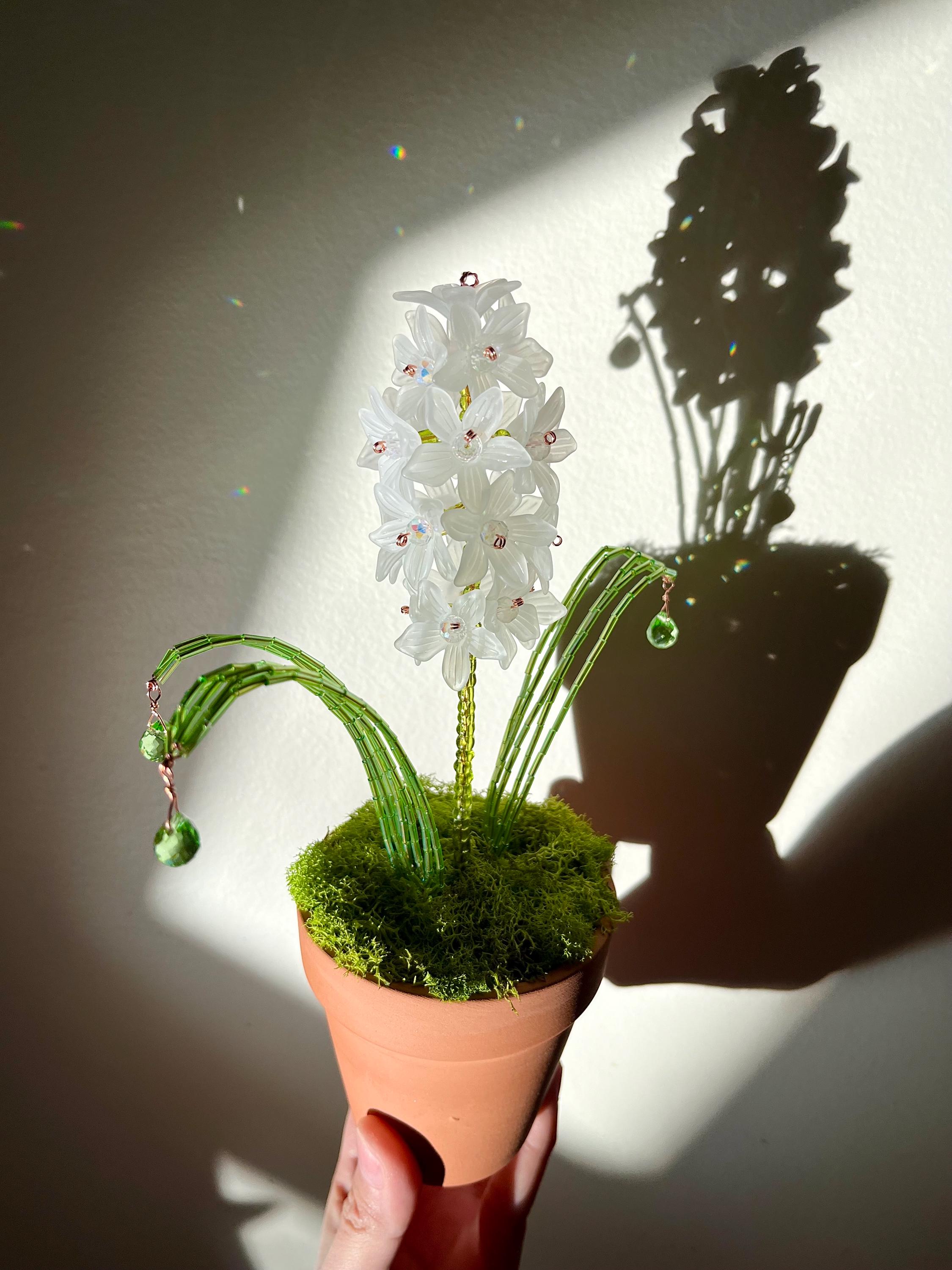 Beaded Hyacinth Plant, Plant Decor, Bouquet, Beaded Plant, Beaded ...