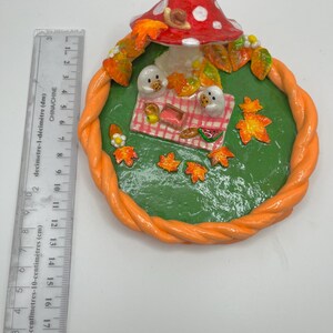 Autumn Ghost Picnic, Trinket Dish, Jewelry Trinket Dish, Cute Trinket ...