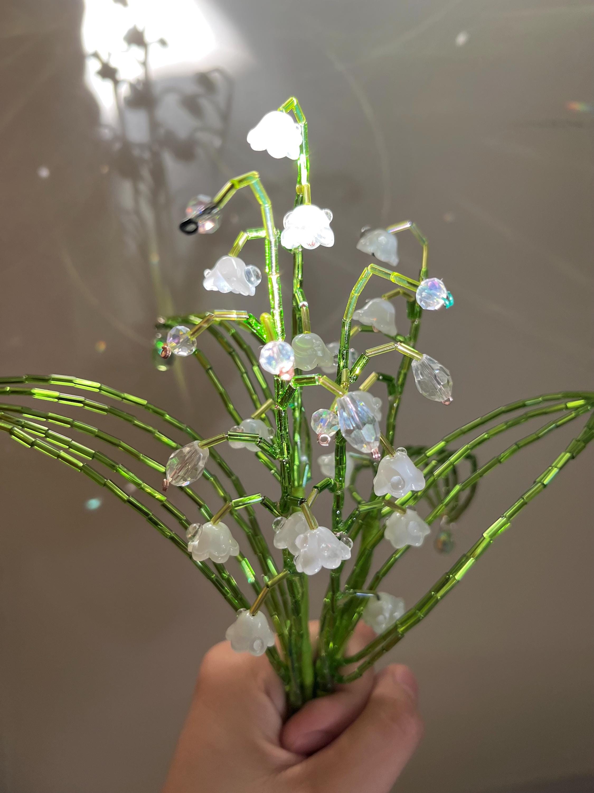 Beaded Lily of the Valley Flower Stems, Plant Decor, Flower Bouquet ...
