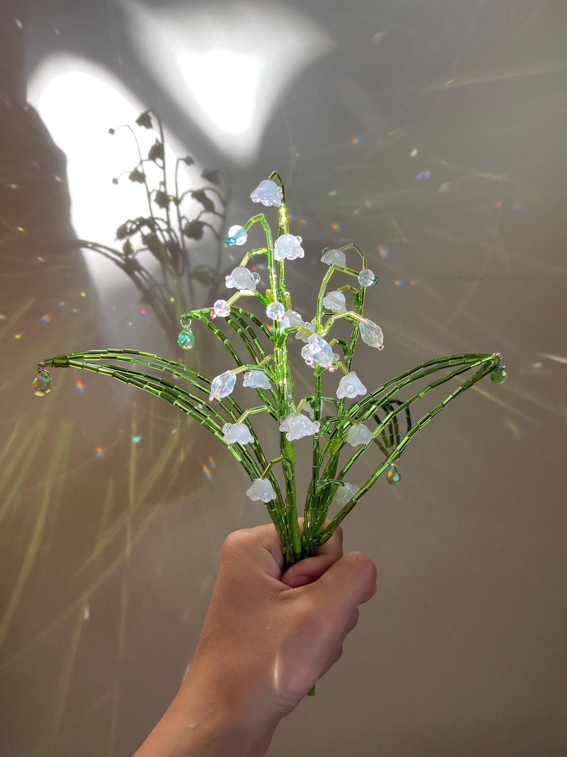 Beaded Lily of the Valley Flower Stems, Plant Decor, Flower Bouquet ...