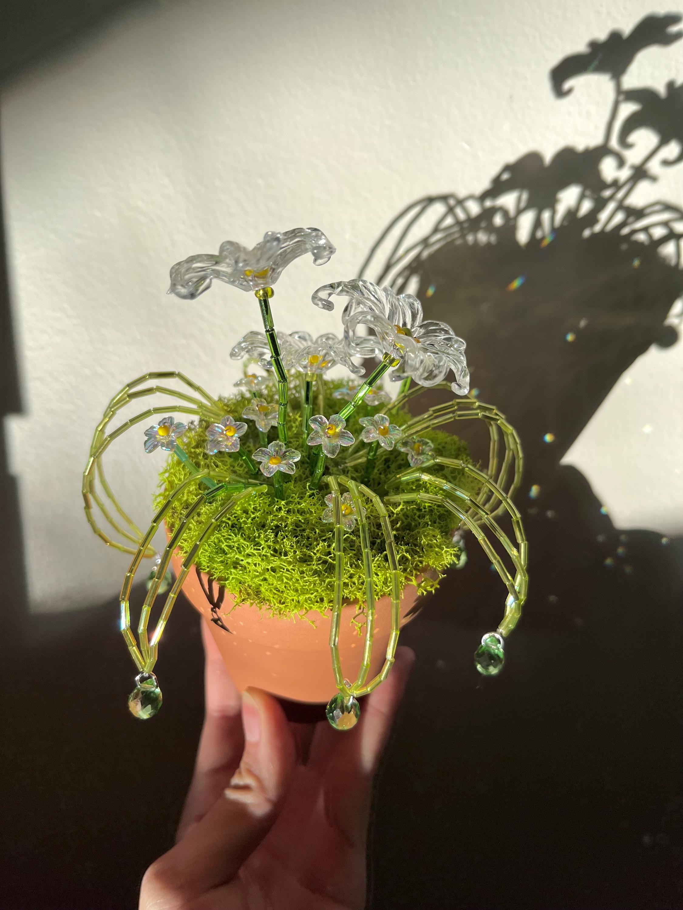 Beaded Skeleton Flowers, Plant Decor, Bouquet, Beaded Flowers, Beaded ...