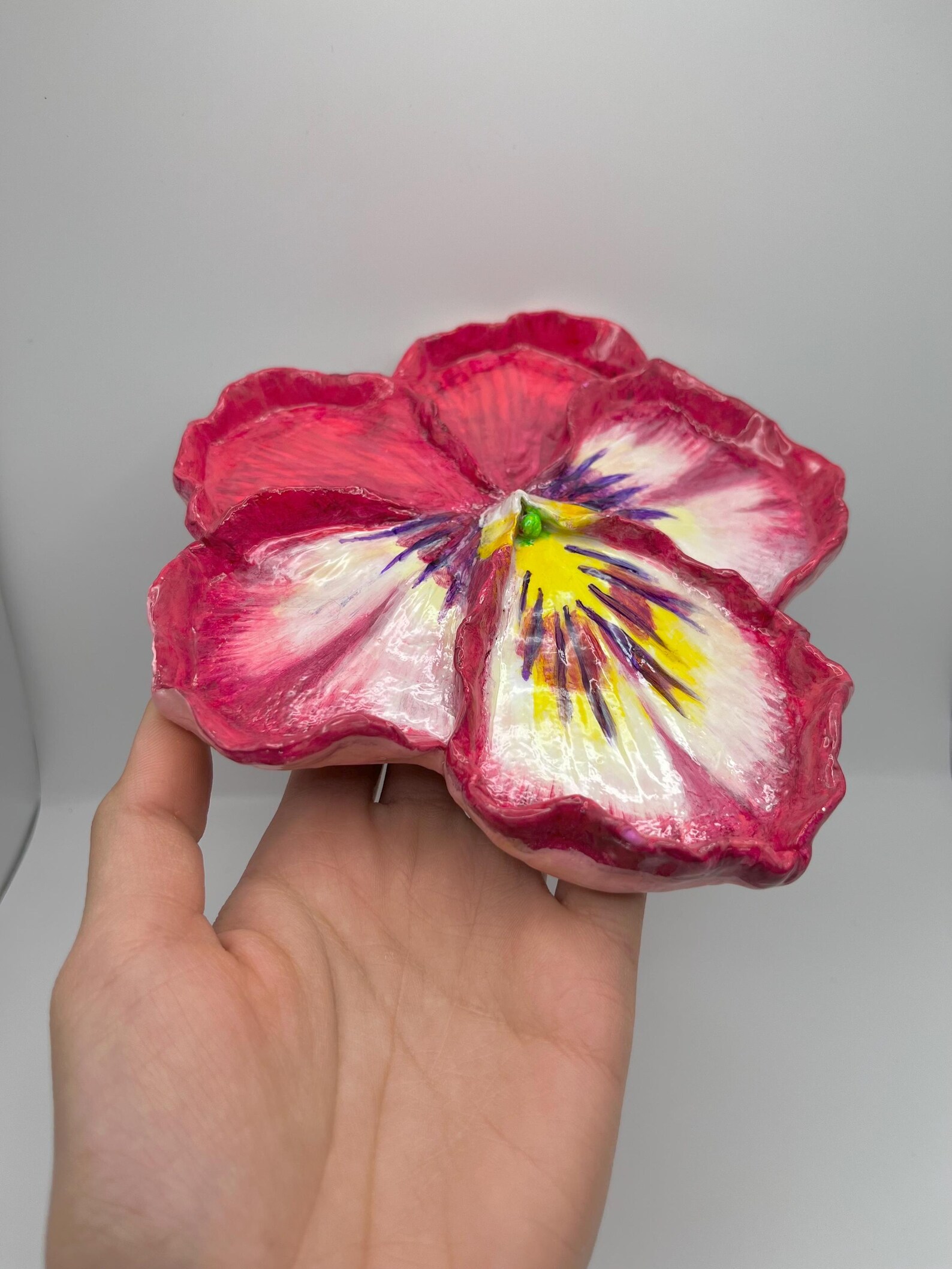 Jewelry Trinket Dish, Pansie Jewelry Trinket Dish, Pansie Flower, Cute ...